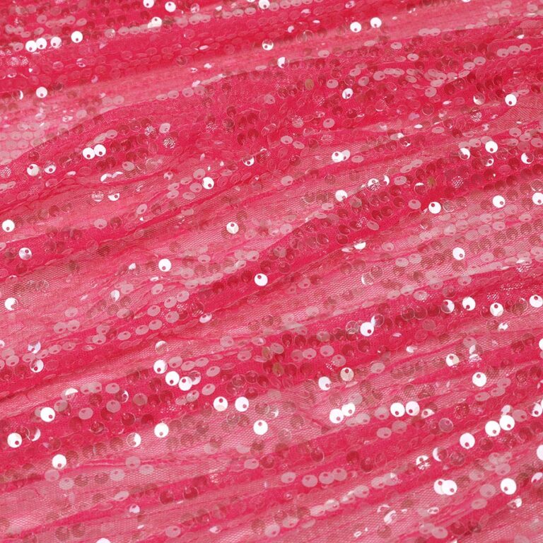 Luxury Linear Stripe Shiny Pink Sequins Fabric for Evening Dress and ...