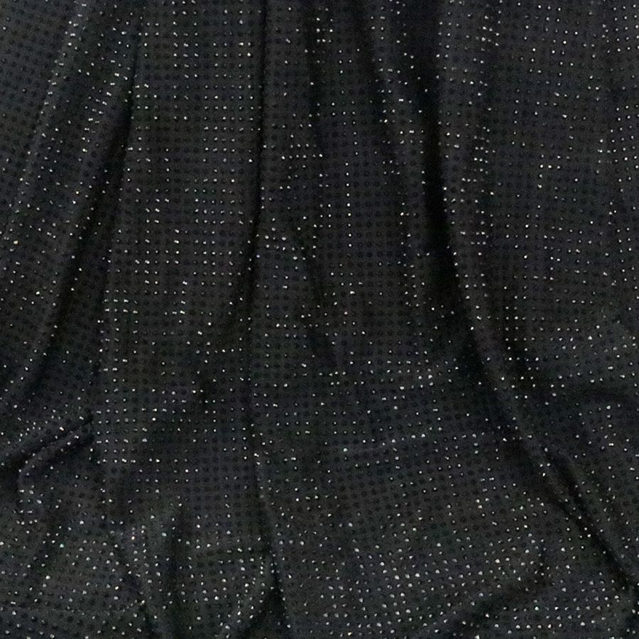 4mm Stretch Custom Elastic Black Rhinestone Fabric for Dress and ...