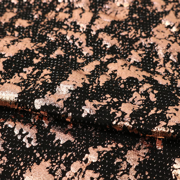 Metallic Knitting Irregular Artistical Gold Foil Fabric for Clothes ...