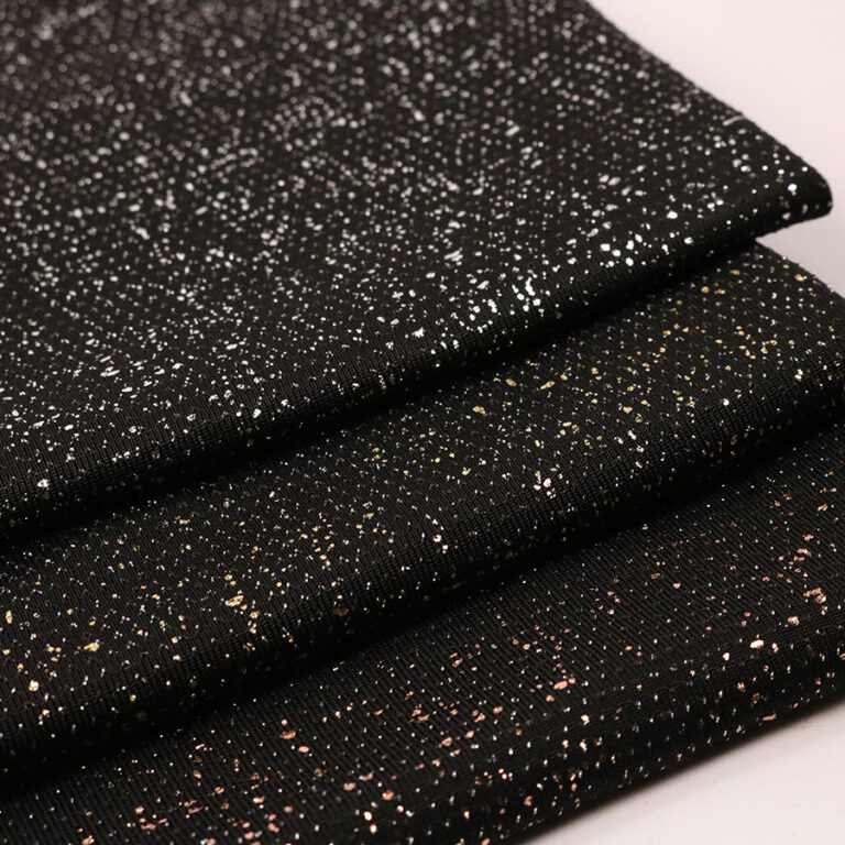 Metallic Knitting Spandex Fabric with Silver Foil for Clothes Dress ...